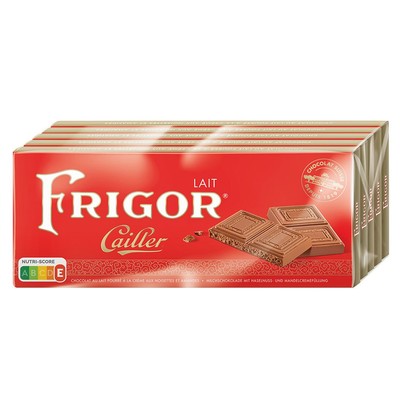 Cailler Frigor Milk Chocolate Bars Multipack 5 x 100g | Swiss Chocolate ...