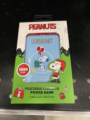 Peanuts Christmas Portable Charger / Power Bank,Snoopy & Friends | USB ...