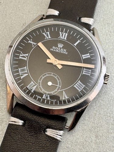 VINT Rolex Marconi black dial swiss made wind up ca 57 NO RESERVE PRICE ...