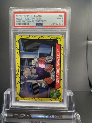 1989 TOPPS TMNT TEENAGE MUTANT NINJA TURTLES #86 NEXT TIME TURTLES PSA ...