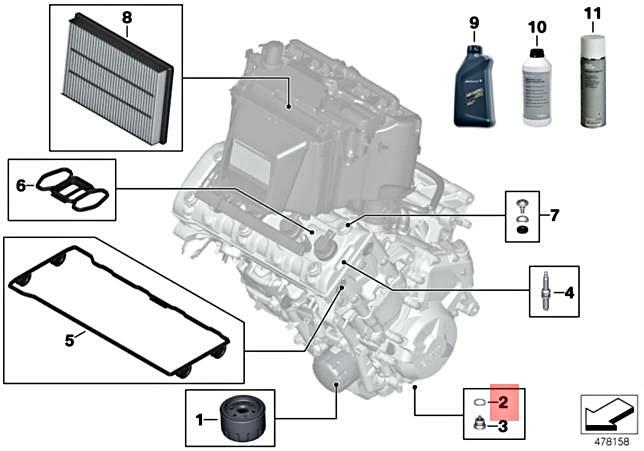 Genuine BMW 1 3 5 6 7 8 Series Aluminium Gasket Ring A16X20-AL ...