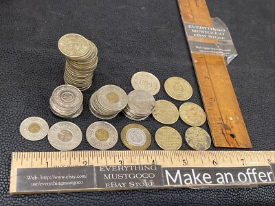 Lot Of 63 CT CTX VB Van Brook No Cash Value Coin Security Vending ...