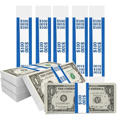 1 Pack ($100) Regular Circulated Bank Strap of One Dollar Bills. $100 ...