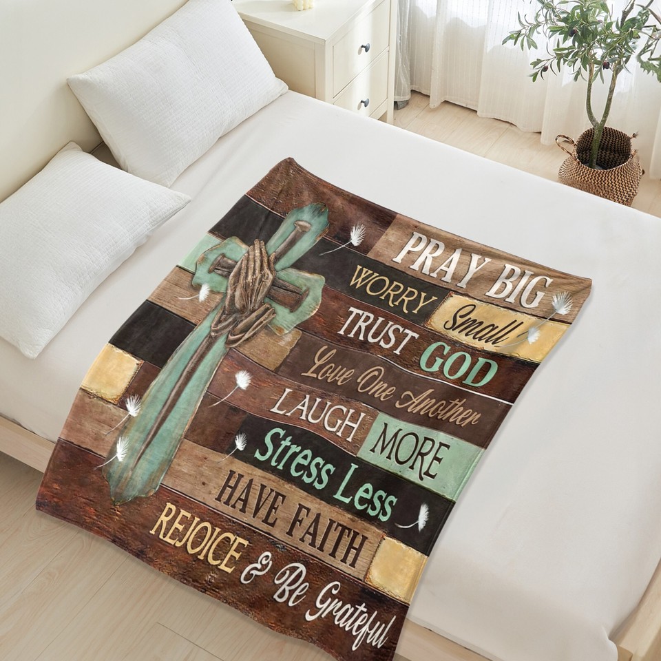 Jesus Christ Blanket Throw Christian Religious Faith Fleece Super Soft ...
