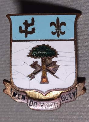 52. 163RD INFANTRY REGIMENT DI DUI WWII CREST PIN MEN DO YOUR DUTY ...