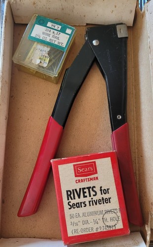 Sears Craftsman Vintage Rivet Setting Hand Tool With Red Grip Handle 🇺🇸 ...