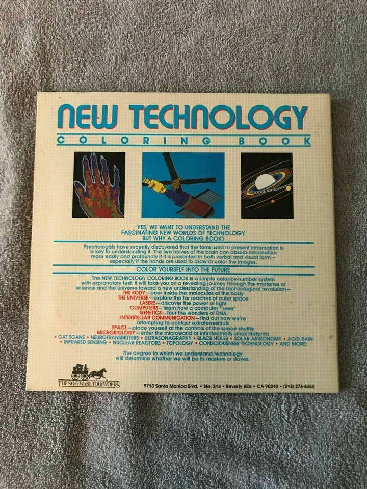 New Technology Coloring Book - The Software Toolworks - Atari ST | eBay