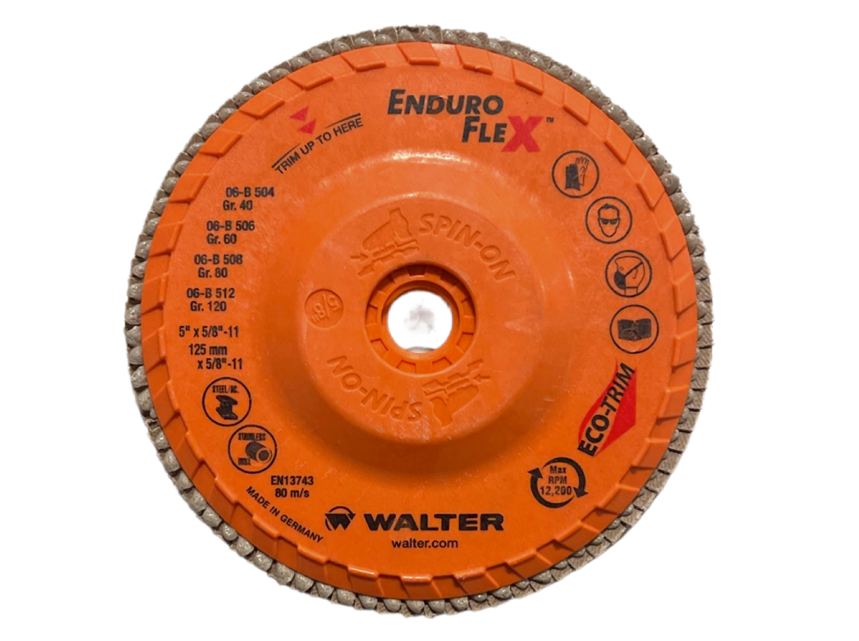 Walter Enduro 662980 Flex 5" x 5/8-11 Type 29 80 Grit Flap Wheel Disc ...