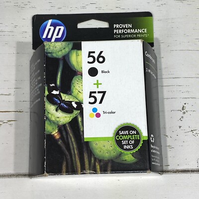 Genuine HP Ink Cartridge 2 Pack 56 + 57 Combo Pack - New Sealed EXP 10 ...