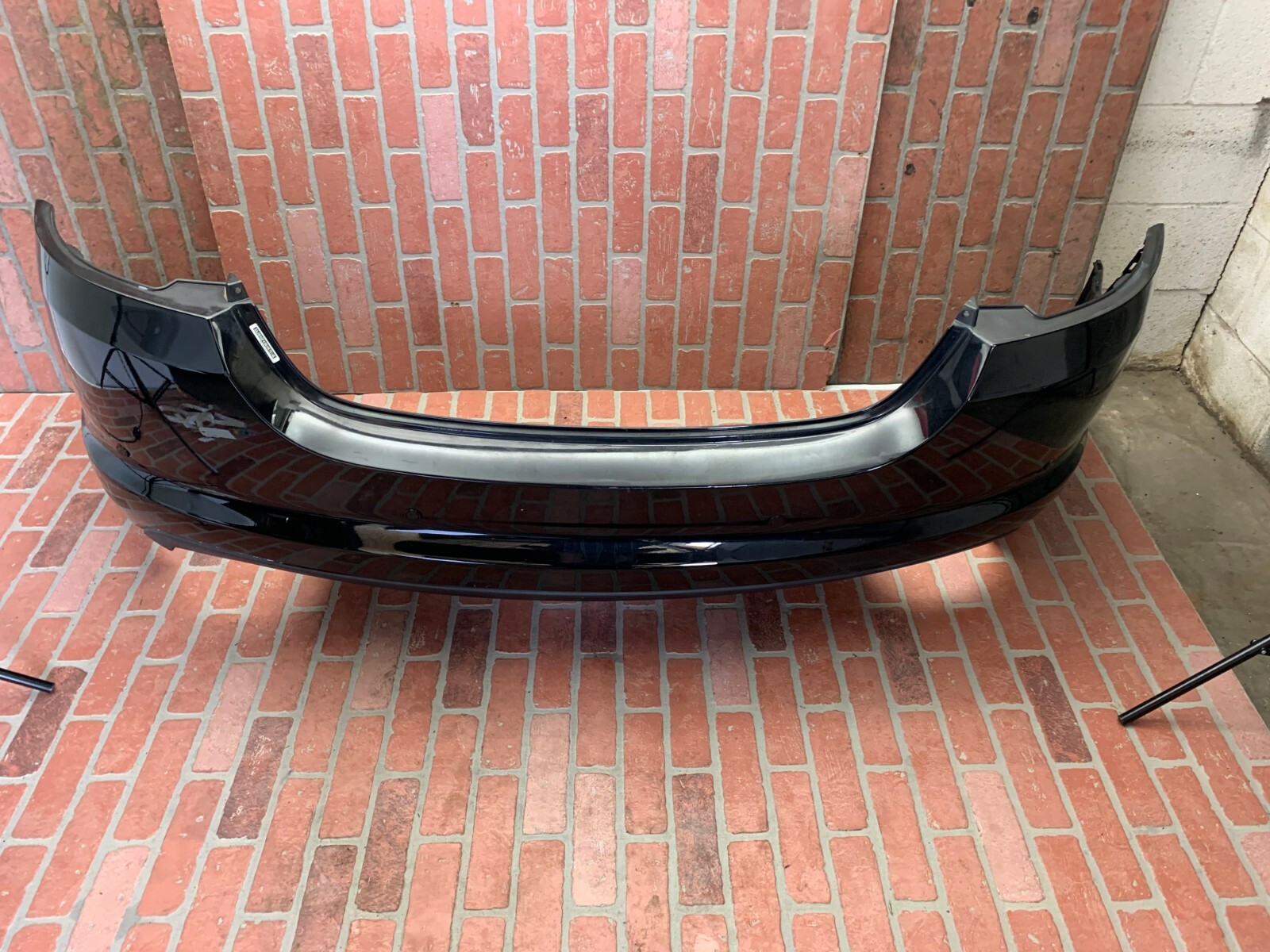2009-2011 JAGUAR XF REAR BUMPER COVER W/ PARK ASSIST EBONY BLACK PEC ...