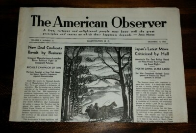 The American Observer Newspaper December 16 1935 | eBay