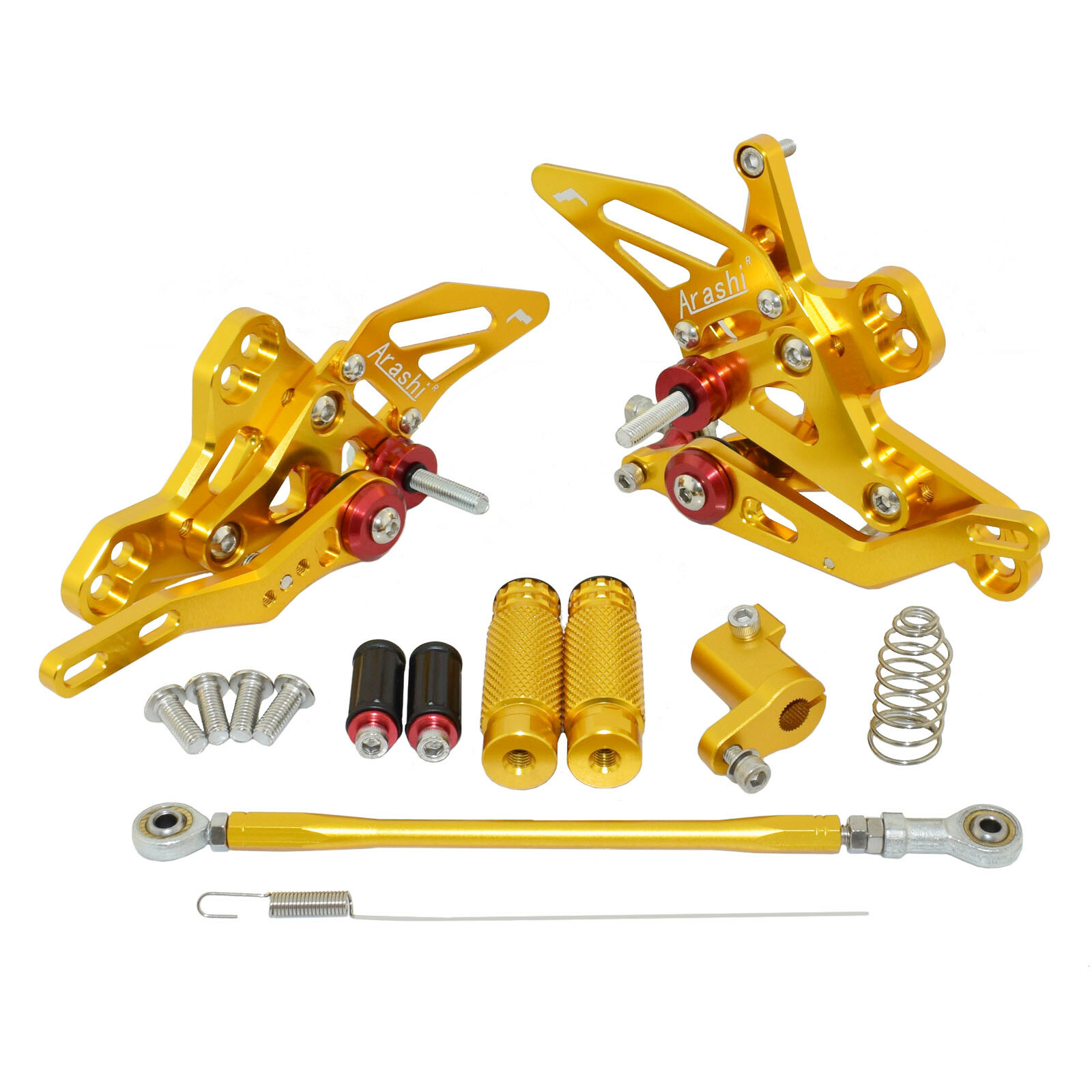 Gold Adjustable Rearset Foot Rest Pegs For HONDA CB650R CBR650R CB650F ...