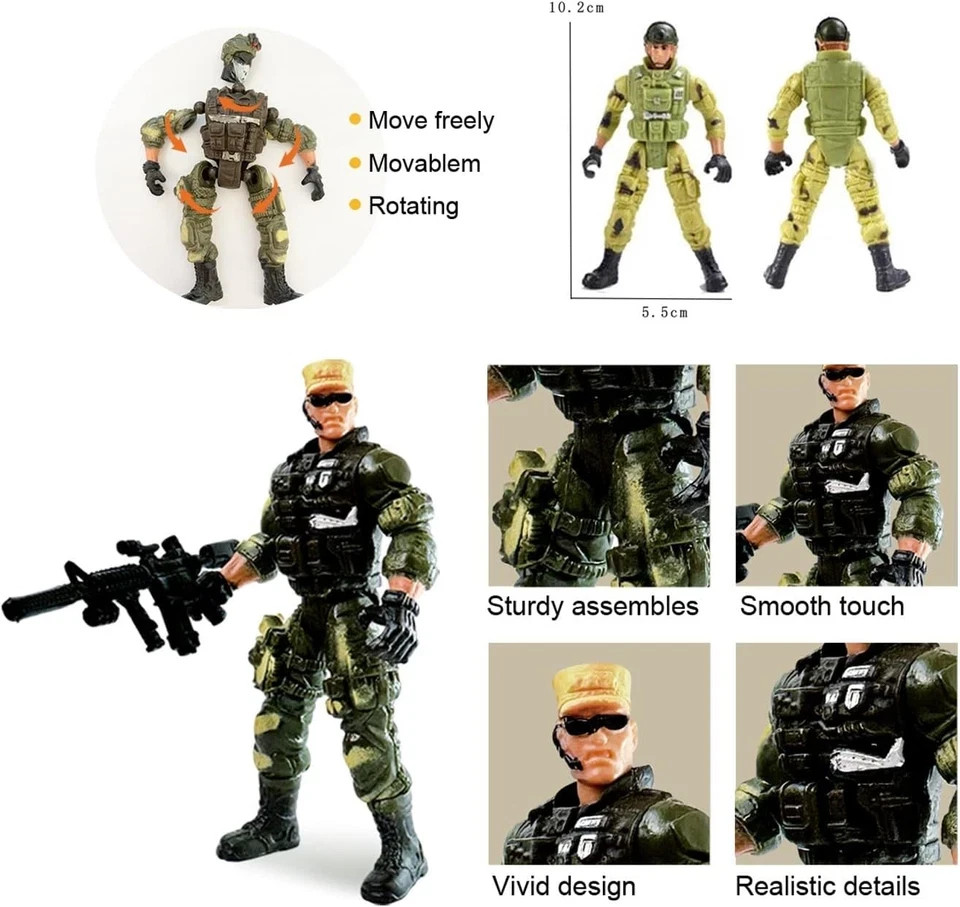 Army Men Soldiers Toys for Boys Age 4-7,Army Men Action Figures with ...