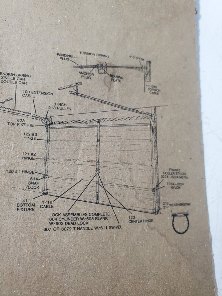 2 Vtg DOOR PRODUCTS No.7224 1/4" Garage Stem Roller For Steel/Alum NOS ...