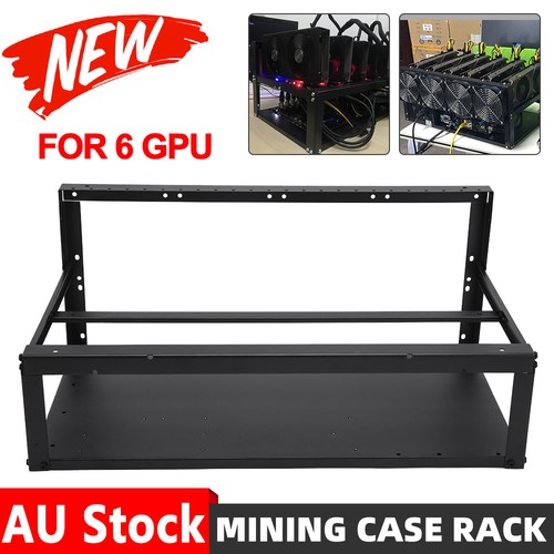 6 GPU Mining Case Rack Bracket Open Miner Rig Frame Fixing Holder ...