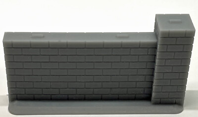3D PRINTED HALF WALL (4) S Sn3 Model Railroad Structure Unpainted Kit ...