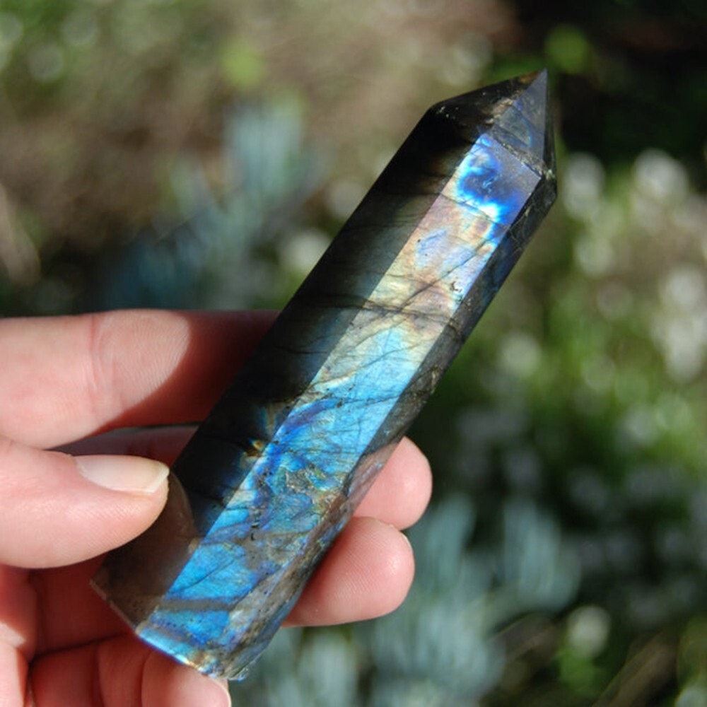 Wholesale Lot 1 Lb Natural Labradorite Stone Obelisk Tower Crystal Wand ...