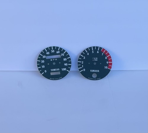 YAMAHA ENDURO Rt2, Rt3 360 tachometer and speedometer plate, nos after ...