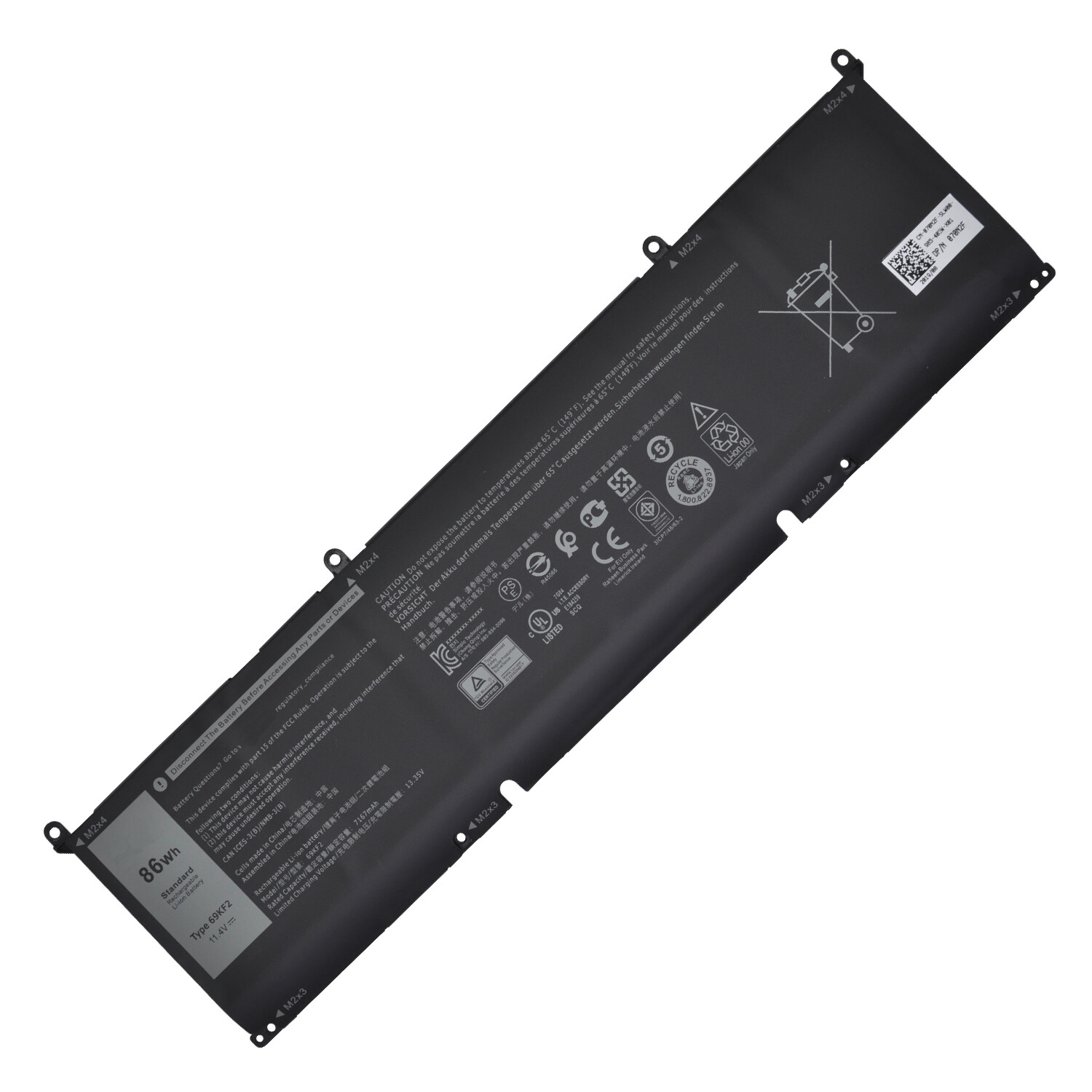 86Wh 69KF2 Battery for Dell Alienware M15 M17 R3 R4 XPS 15 9500 9510 ...