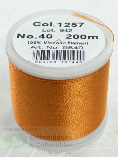 Madeira Rayon 40 Machine Embroidery Thread 200m #1257 DARK MAPLE or ...