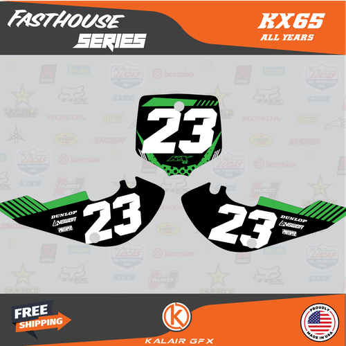 Graphics Kit for Kawasaki KX65 (1999-2023) KX 65 FH Series- Green | eBay