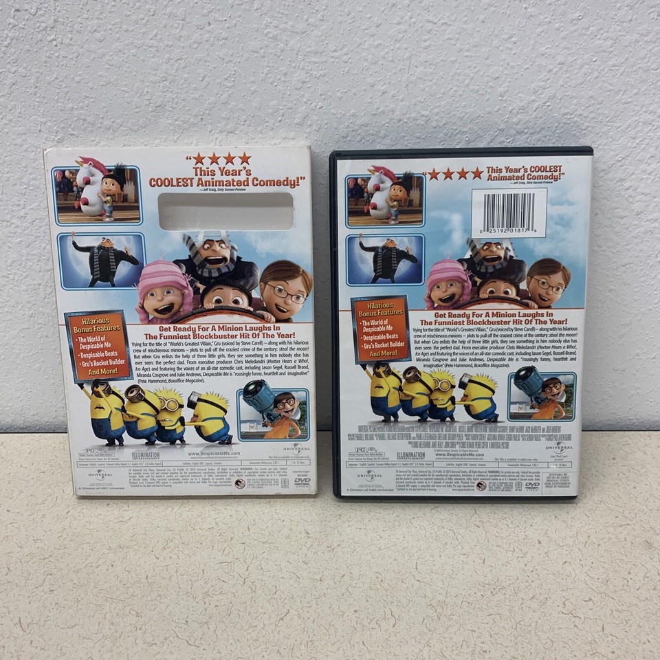 DVD Despicable Me W / Skip Cover Steve Carell Minions Kids Comedy ...
