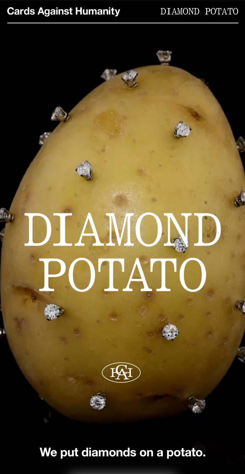 Diamond Potato Cards against Humanity EXCLUSIVE PRESALE *CONFIRMED ...