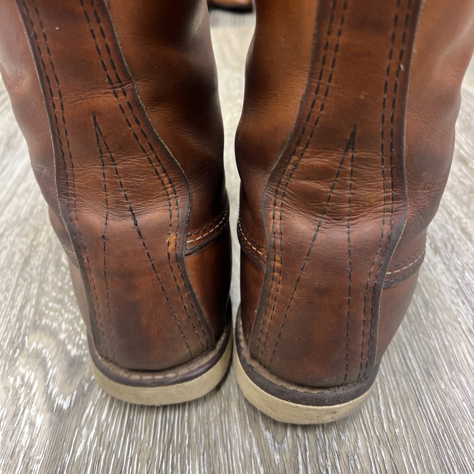 Red Wing 10877 Moc Toe Boots 11 D Leather Boots Composite 8” Traction ...