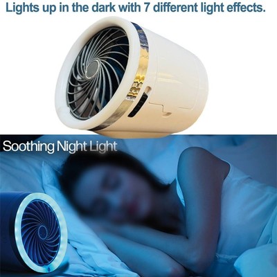 Ice Pack Fan 3 Speed Fan Compact Size Enhances Cooling Effect LED Light ...