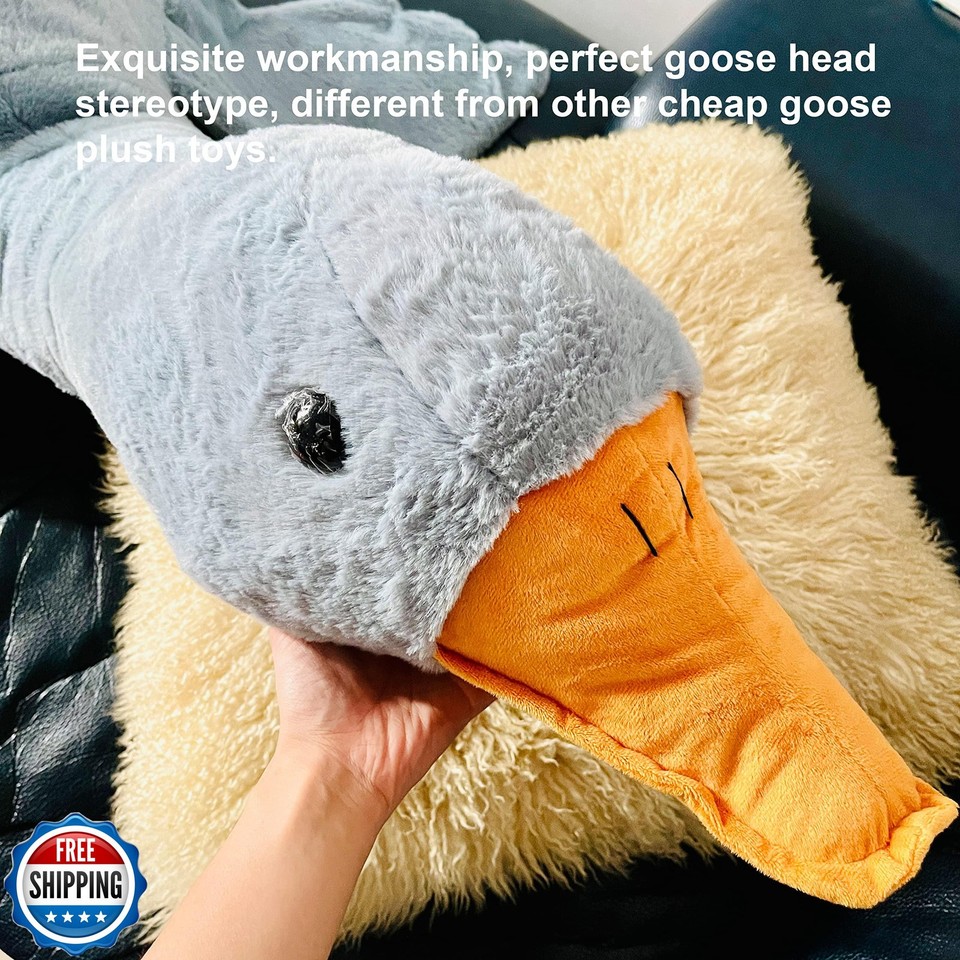 Tanha Giant Goose Plush, 6 Foot Goose Stuffed Animal, Cute Stuffed ...
