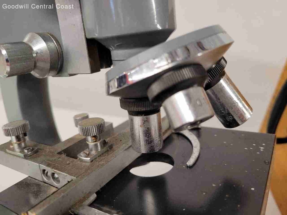 L-20 Grey Microscope W/ Wooden Case | eBay