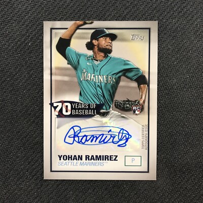 2021 Topps 70 Years of Baseball Auto Yohan Ramirez #70YA-YR Rookie Auto ...
