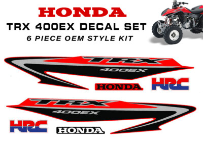 Honda TRX 400ex Decal Graphic Sticker OEM kit Plastic Set 400 ATV Quad ...