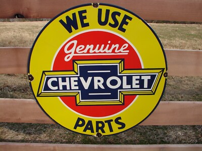 Chevrolet Dealer Sign GM Parts SS Porcelain 30" Heavy Gauge Steel ...