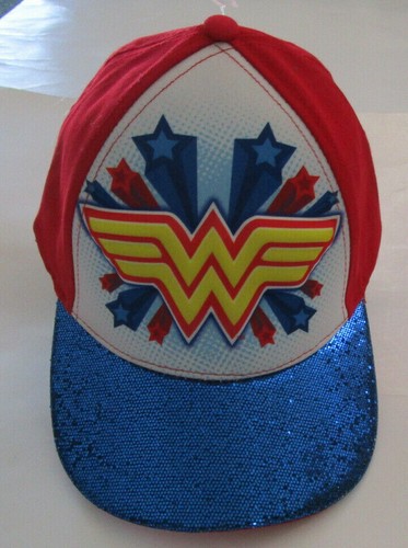 Bright Blue Red White Six Flags Wonder Woman Snapback Hat Cap, New Logo ...