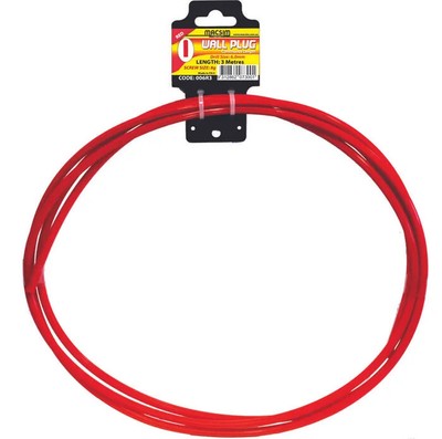 RED 6mm Wall Plug Spaghetti Roll of 3m | eBay