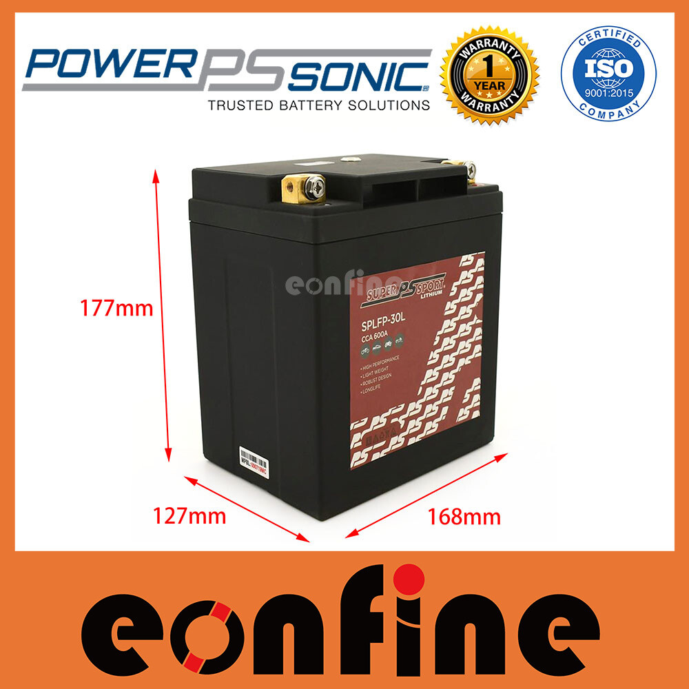 Power Sonic SuperSport Lithium Battery 12V 128Wh Fit BMW 1000cc R100/7 ...