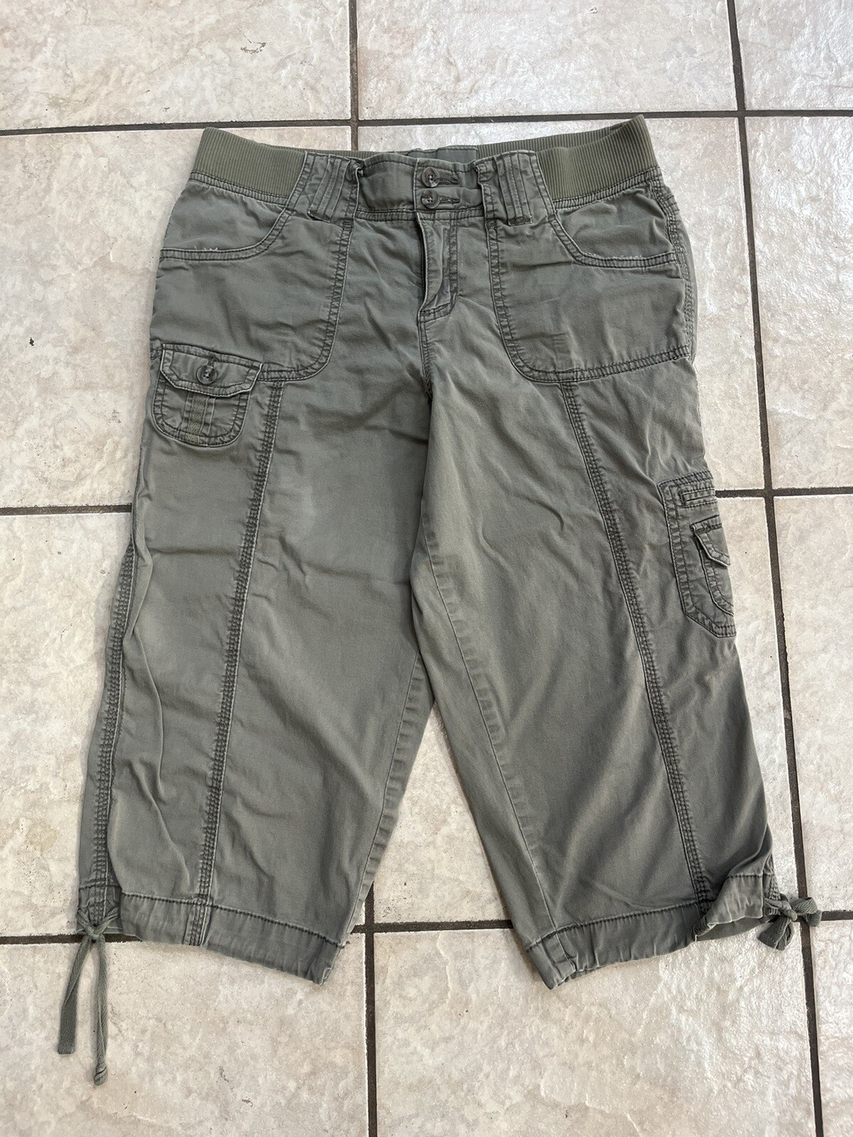 Women’s Sonoma Crop Cargo Pants Olive Green Size 6 - Gem