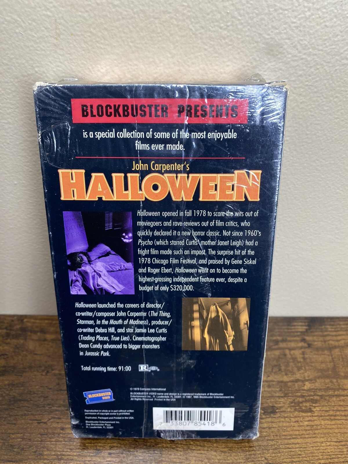 Halloween VHS Tape Blockbuster Presents John Capenter Vintage 80s 90s ...