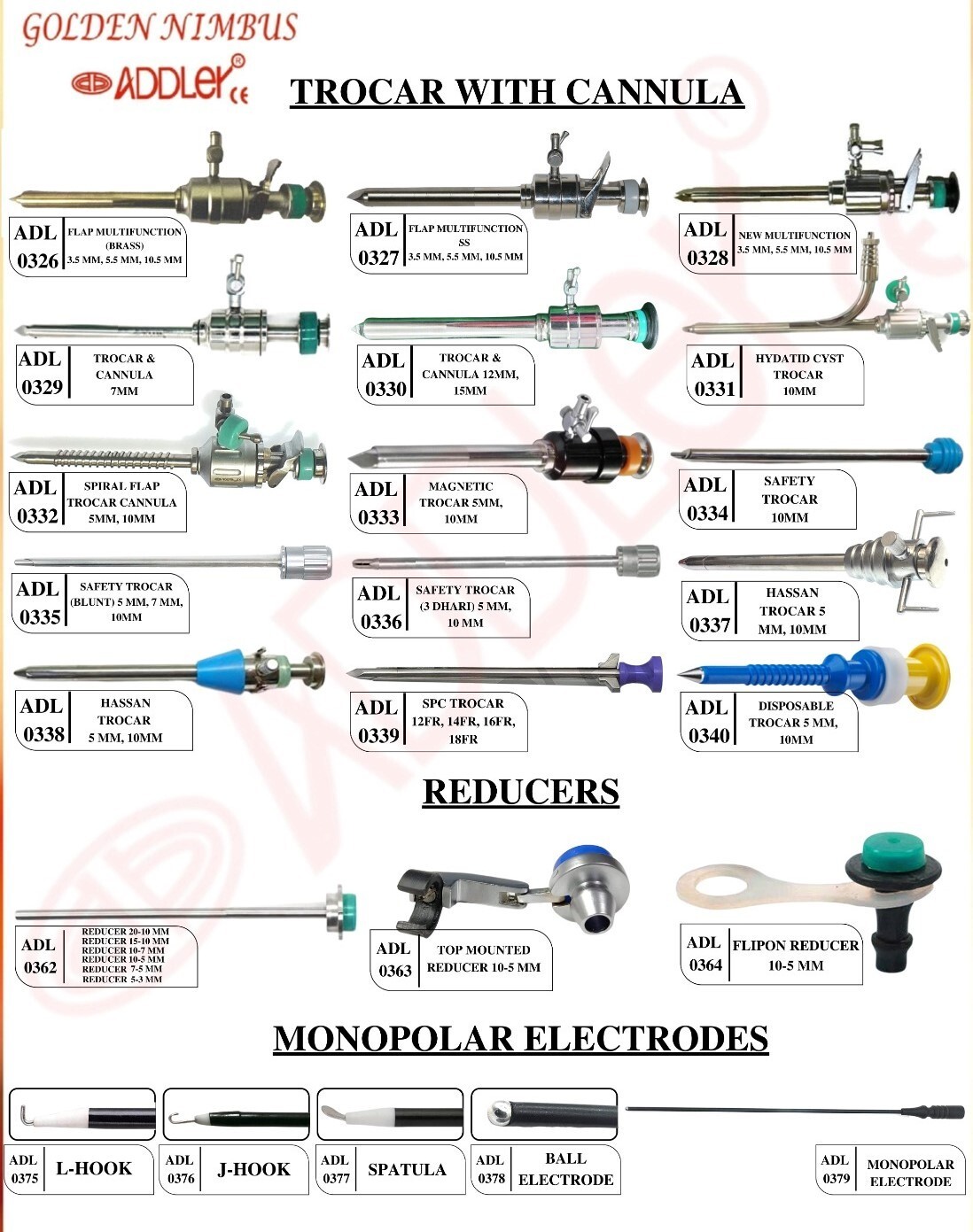 Laparoscopy Trocar Metal Reducer 7mm to 5mm SS Autoclavable ADDLER ISO ...