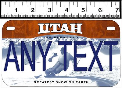 PERSONALIZED ALUMINUM MOTORCYCLE STATE LICENSE PLATE-UTAH 2008 | eBay