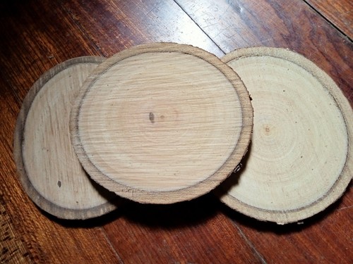 14cm natural tree trunk wood slice craft wedding table centre piece ...