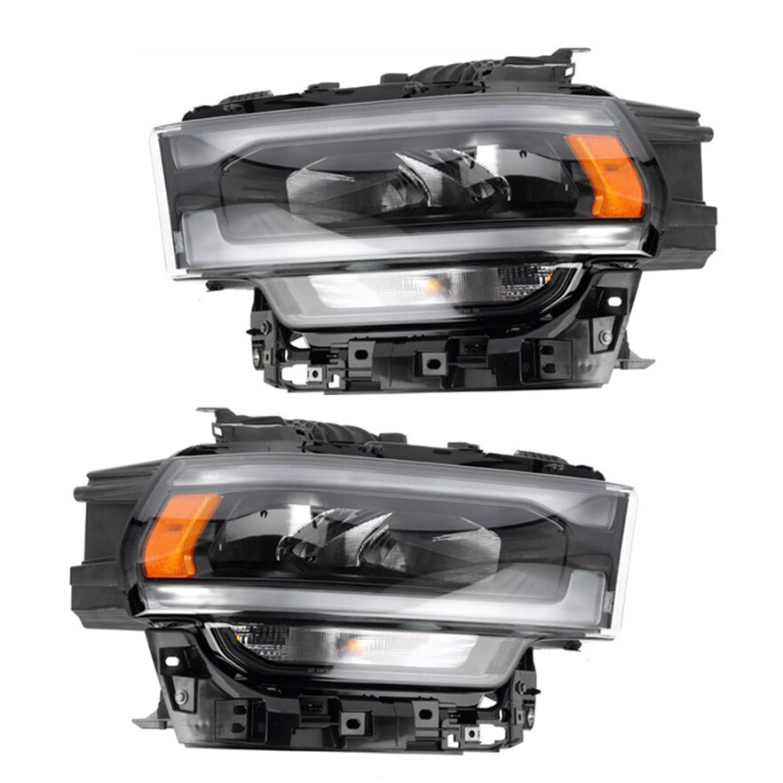 Fits Ram 2500 3500 2019-2024 Black Bezel LED w/DRL Headlight Driver ...