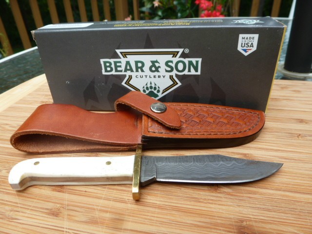 BEAR & SONS MINI 3-1/2 " DAMASCUS BOWIE KNIFE EXCELLENT CONDITION. | eBay