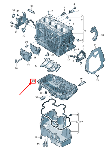 AUDI A4 Avant B9 Upper Engine Oil Sump 04E103601P NEW GENUINE | eBay
