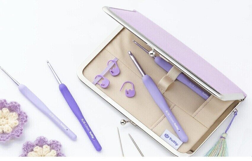 Tulip ETIMO TEM-001 Purple Cushion Grip Crochet Hook Set | eBay