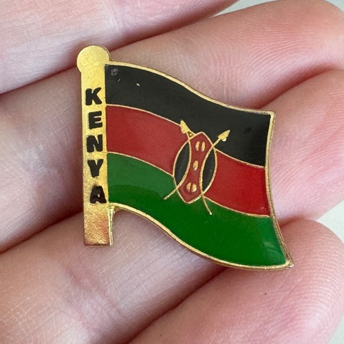 Vintage Kenya Flag Lapel Pin Kenyan Tie Tack Souvenir Tourist | eBay