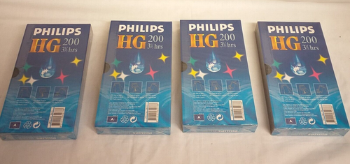 4 x Philips Blank sealed VHS tapes 3 1/3 Hours - NEW - G10 | eBay UK