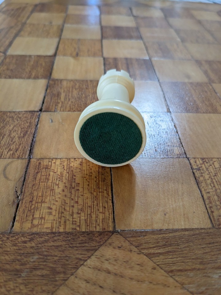 Vintage 1960's Era Chess Piece Replacement White Rook 2.25" Tall Felted ...