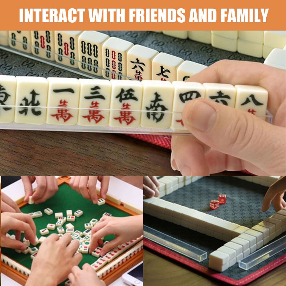 Vintage Chinese Mahjong Set Traditional 146 Tiles Mah-Jong Game Sets W ...